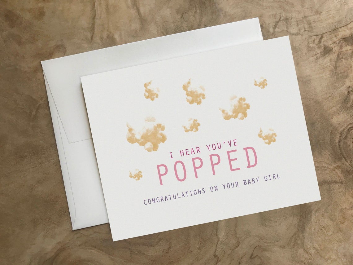 JUST DELIVERED CARD, Birth Card. Adorable Card for a Pregnant Friend ...