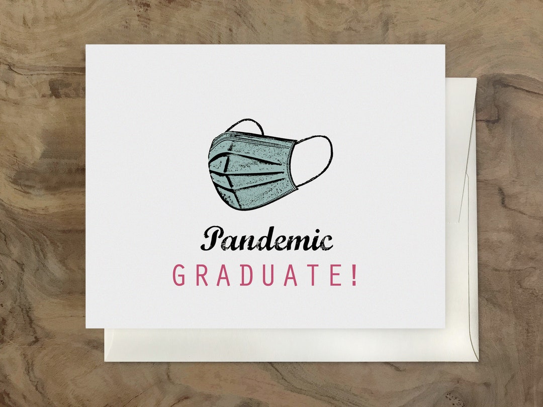 PANDEMIC GRADUATION Card. Mask Graduation Card. Congratulations ...