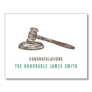 Personalized Law School Graduate Card. Judge Card. LSAT Congratulations ...