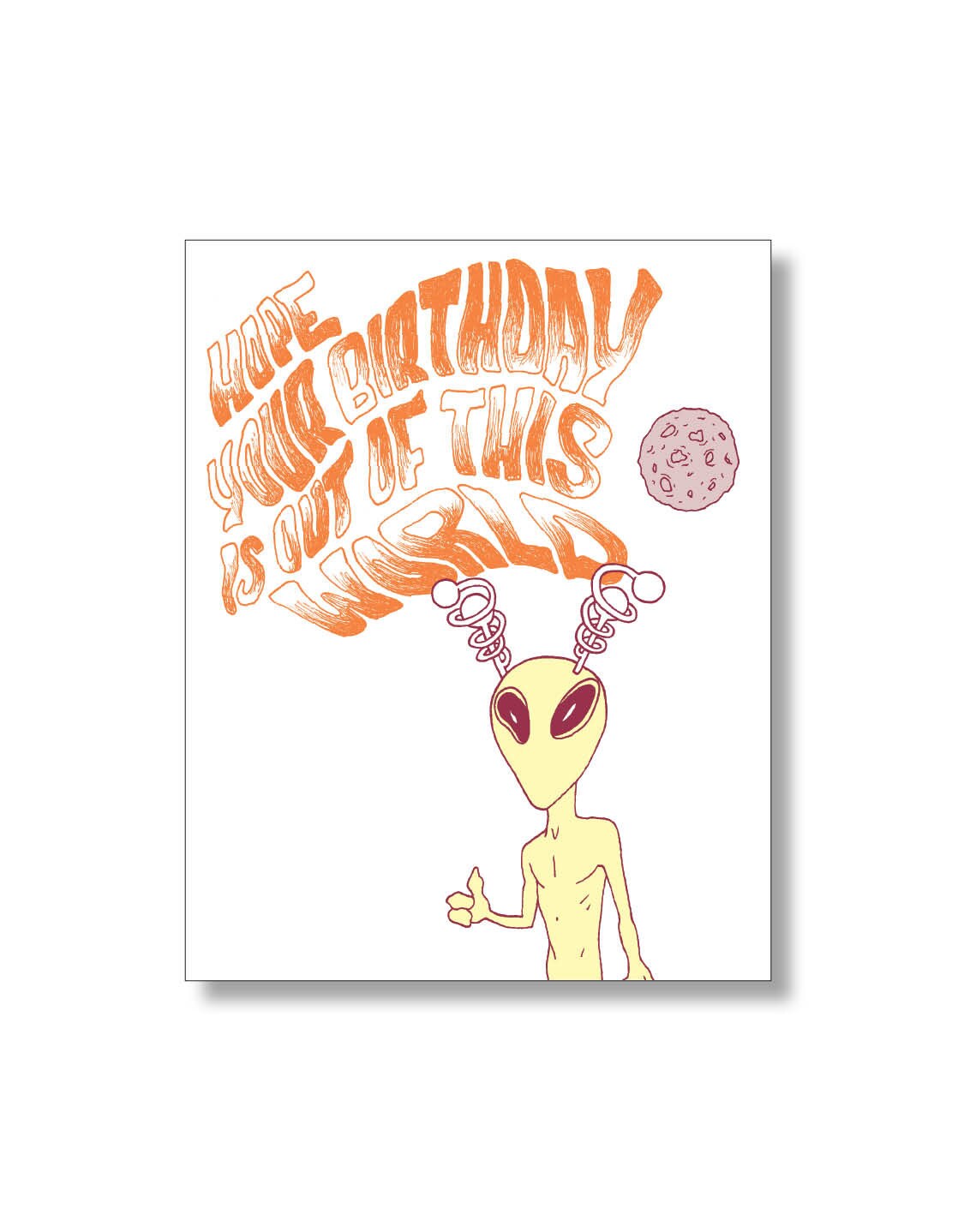 Awesome Funny ALIEN BIRTHDAY CARD Out of this World Alien | Etsy