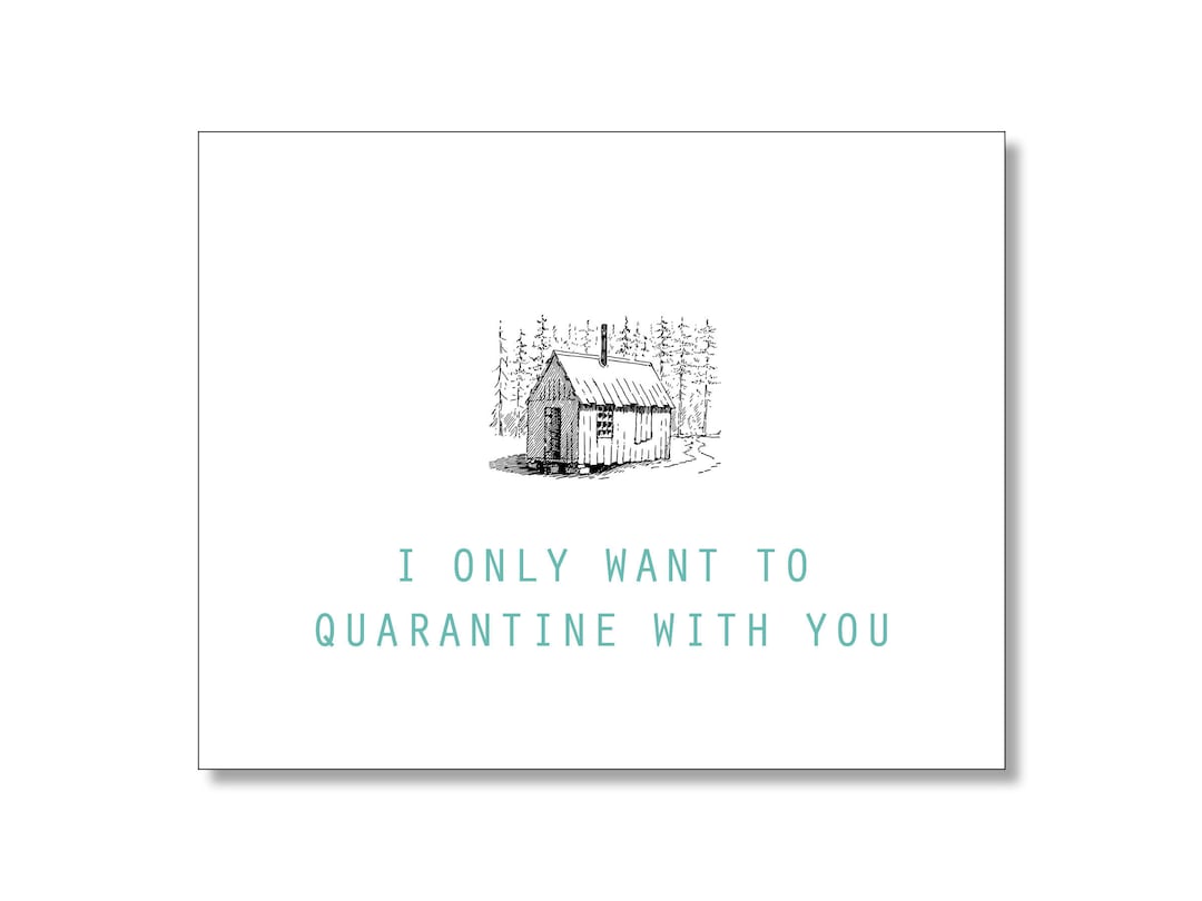 Quarantine Card, Isolation Card Social Distancing Card, I Miss You Card ...