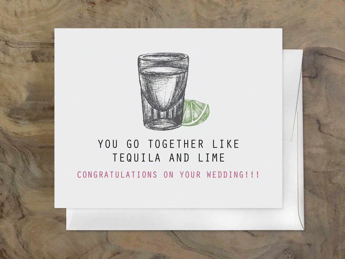 AWESOME WEDDING Card. Hilarious Funny Wedding Card. Party Couple ...