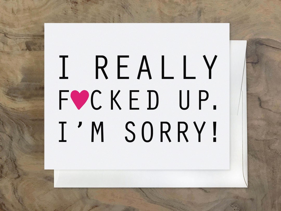 I'm Sorry CARD. Sympathy Card. Forgive Me. Funny Hilarious Mature I'm ...