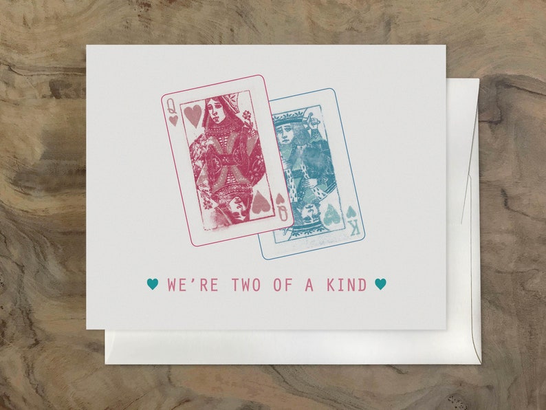 We're Two of a Kind Card. King and Queen Card. BEST FRIEND | Etsy