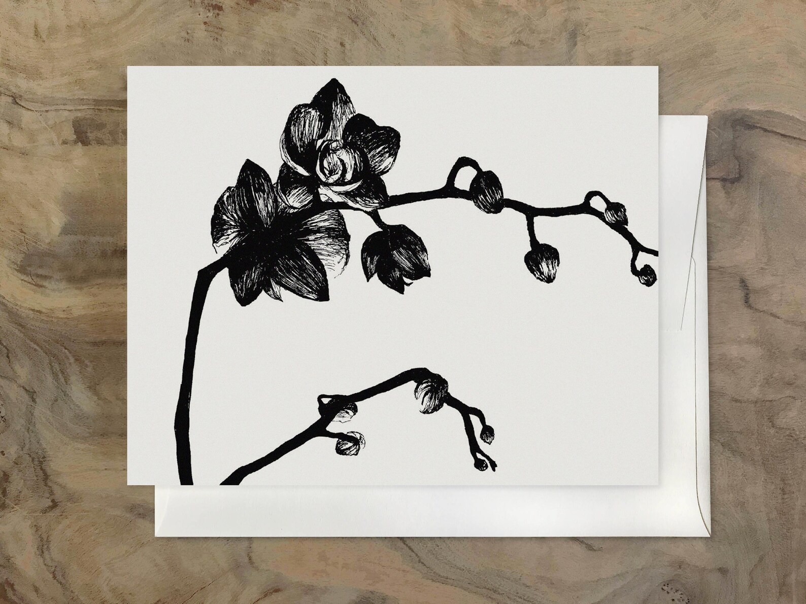 BLACK Flower Cards Black Sunflower Card Black Lily Card | Etsy