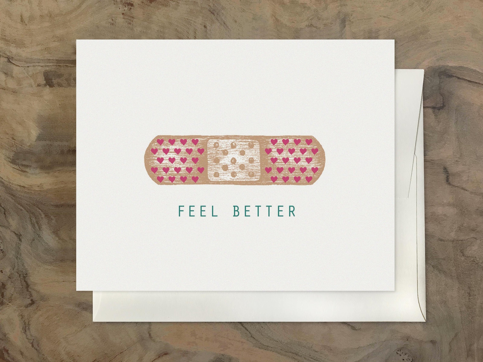 Bandaid Card Adorable Get Well Card FEEL BETTER Card. Card - Etsy