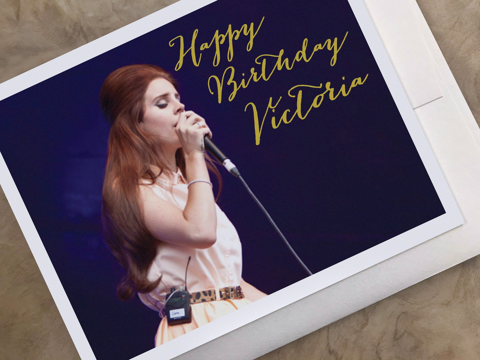 Personalized Lana Del Rey Birthday Card Custom Lana Del Rey | Etsy