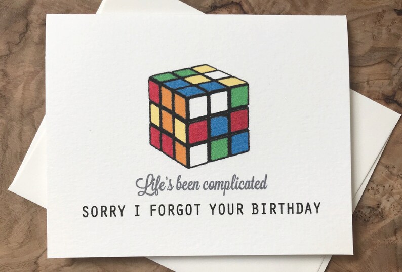 Sorry I Forgot Your Birthday Card. Sorry I Missed Your | Etsy