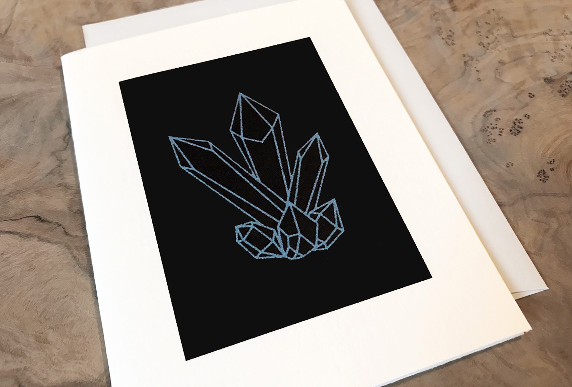 CRYSTAL Stationery Set - Cluster of Geode Crystal Cards - Quartz ...
