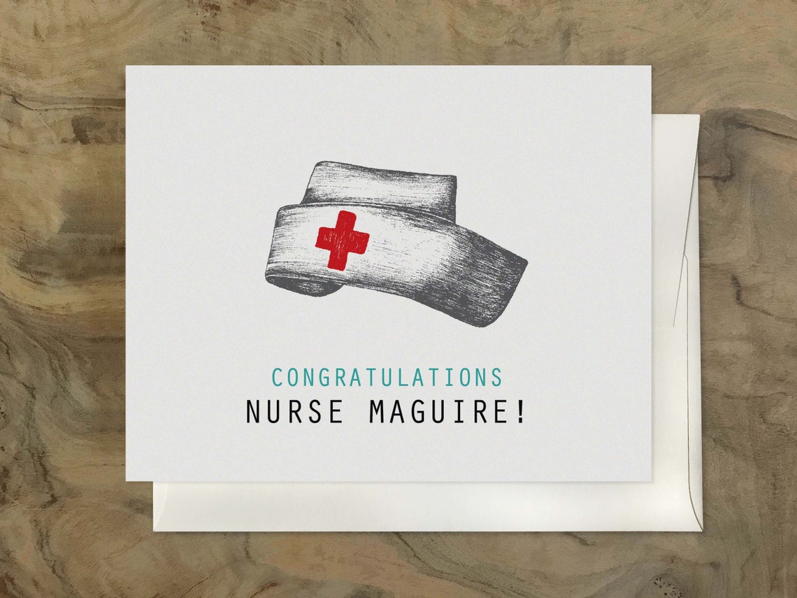 NURSE GRADUATION Card. Congratulations Nursing Student Card. - Etsy