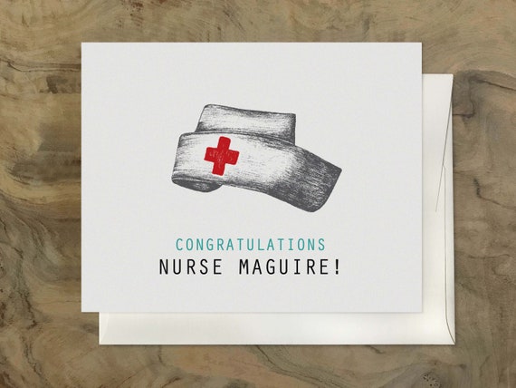 NURSE GRADUATION Card. Congratulations Nursing Student Card. - Etsy