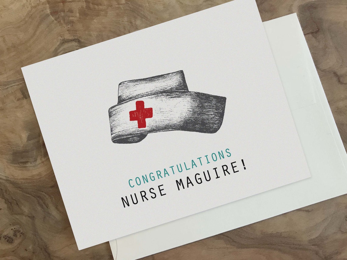NURSE GRADUATION Card. Congratulations Nursing Student Card. - Etsy