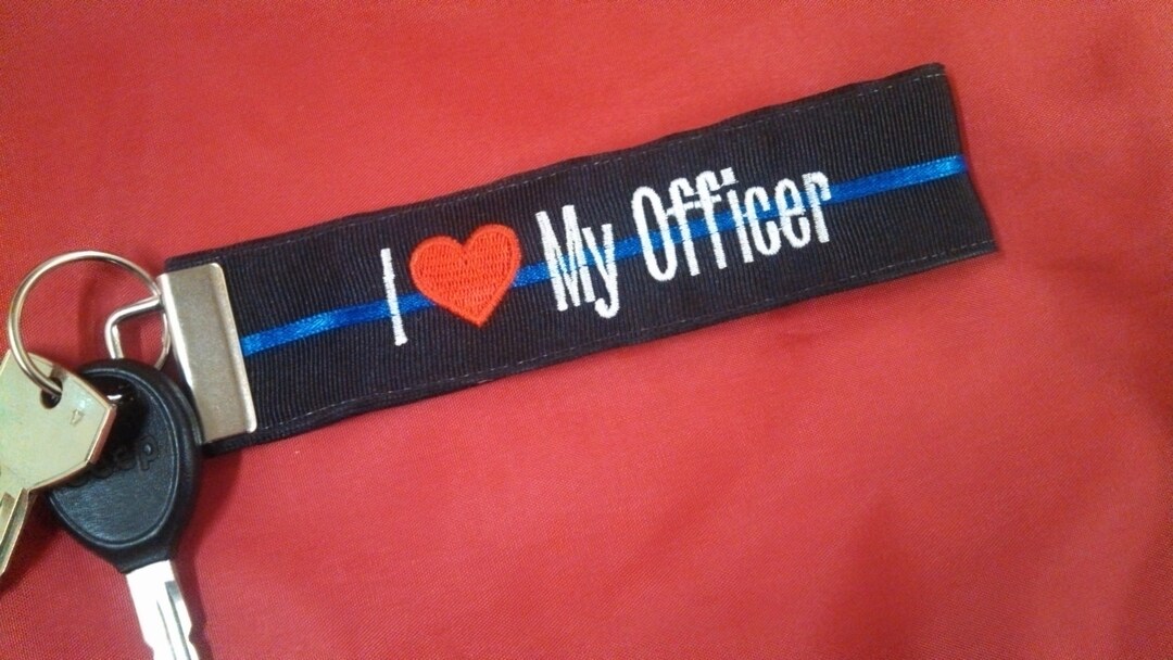 I Love My Officer Key Ring - Etsy