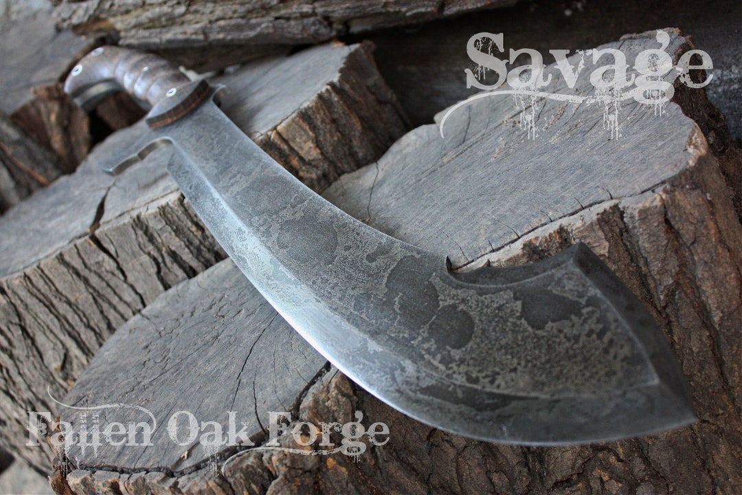 Handcrafted Fallen Oak Forge FOF savage Full Tang Bush Craft and ...