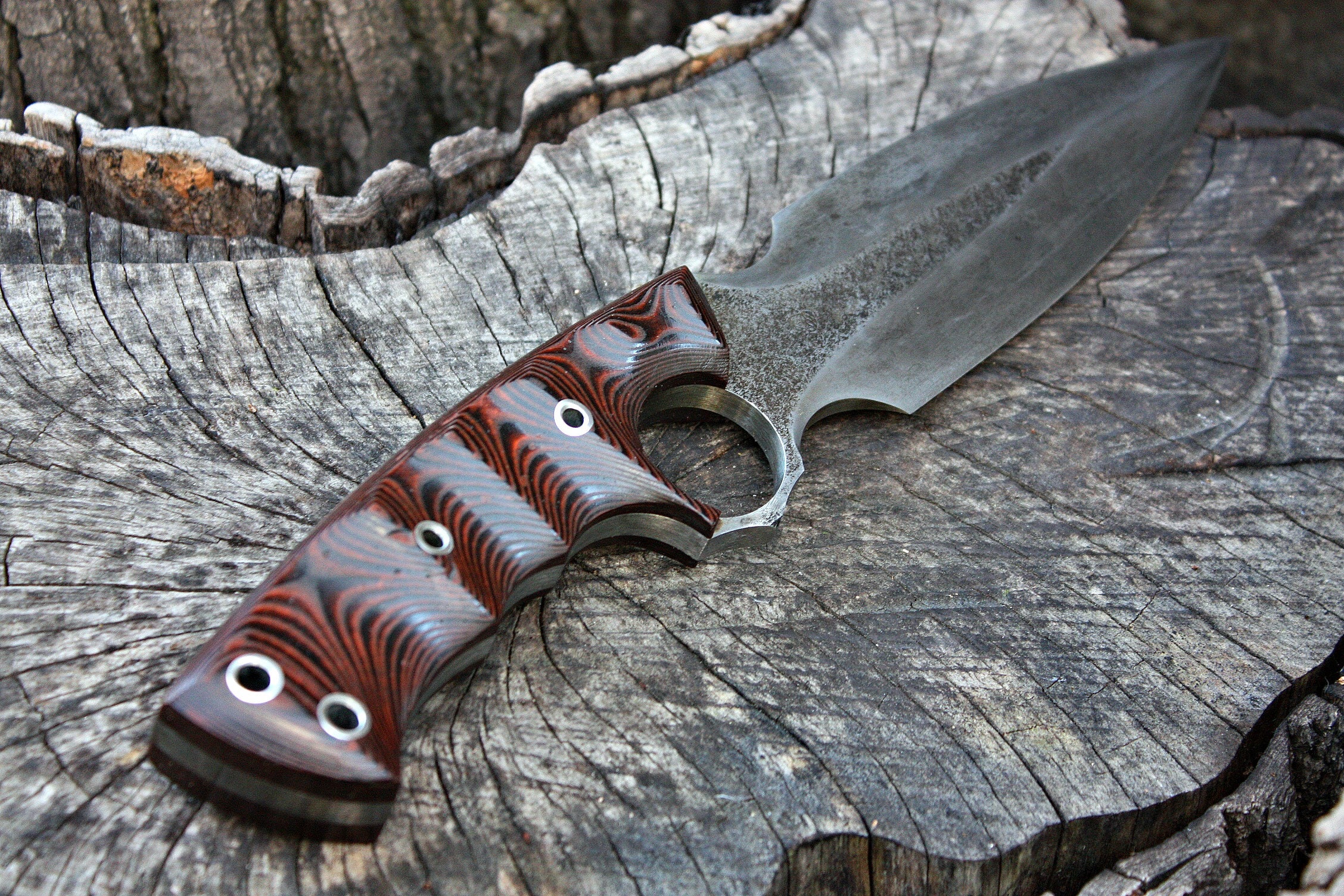 Handcrafted knife FOF Corso VK mod tactical full tang survival blade