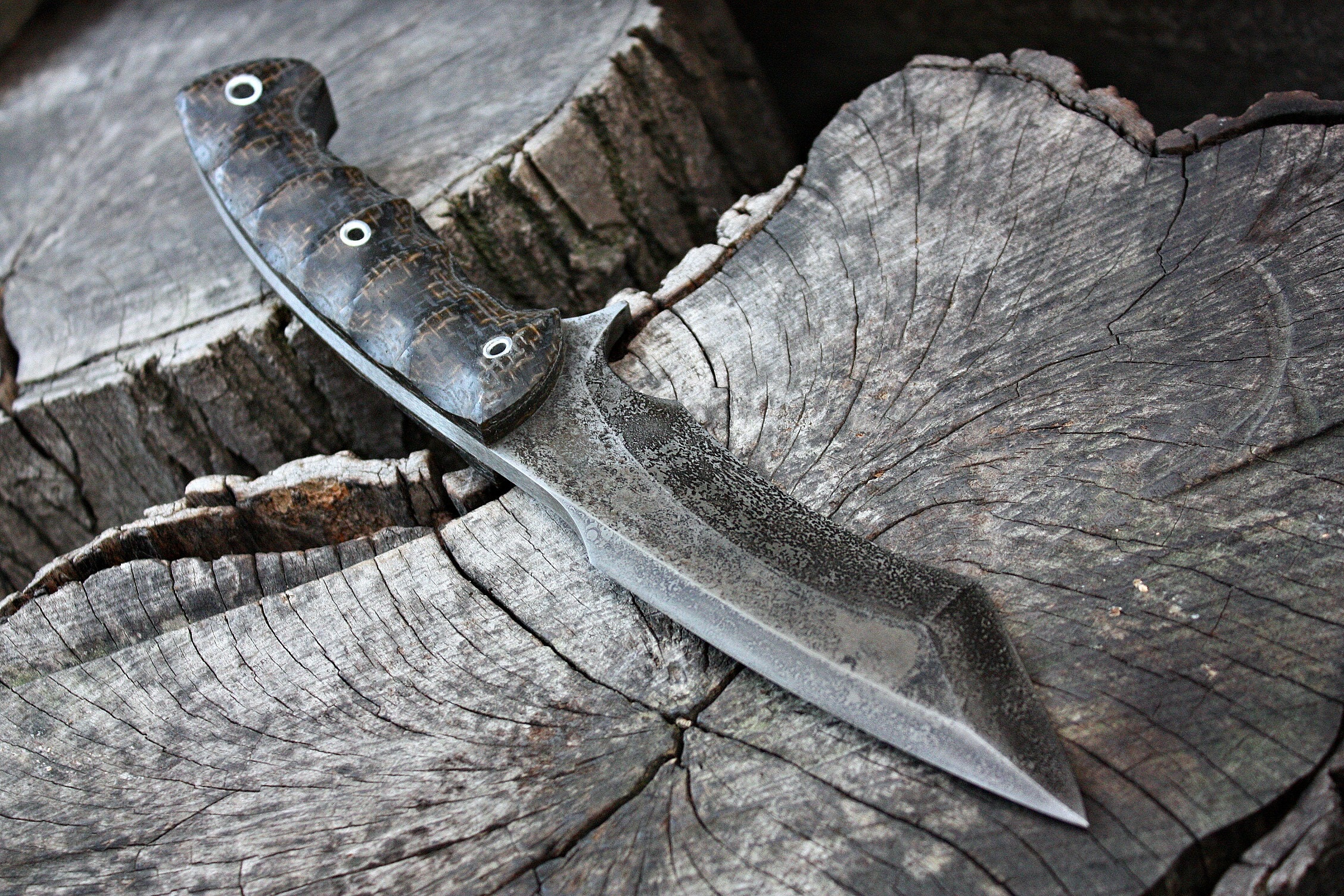 Handcrafted FOF Hellion Custom grind full tang tactical knife