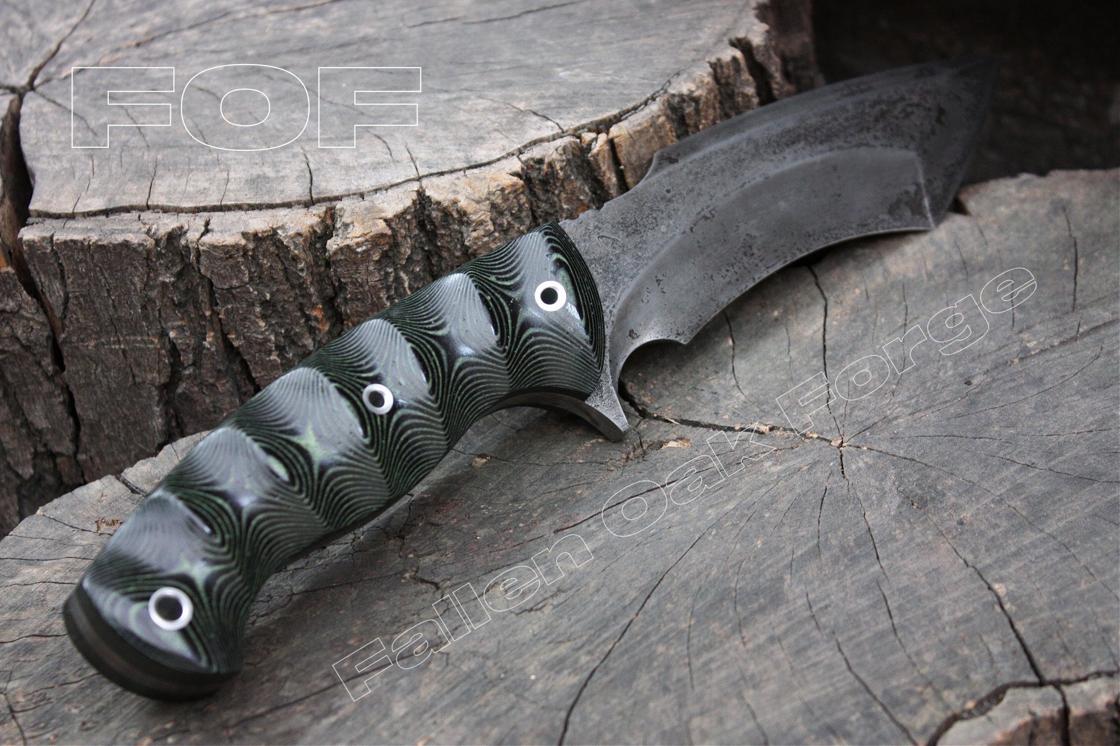 Handcrafted FOF Hellion Custom grind full tang tactical knife