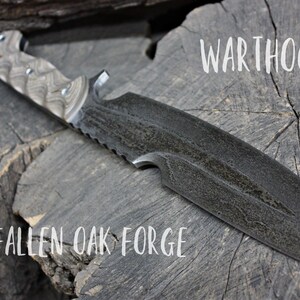 Handmade Fallen Oak Forge FOF "warthog" Full Tang Camp and Survival ...