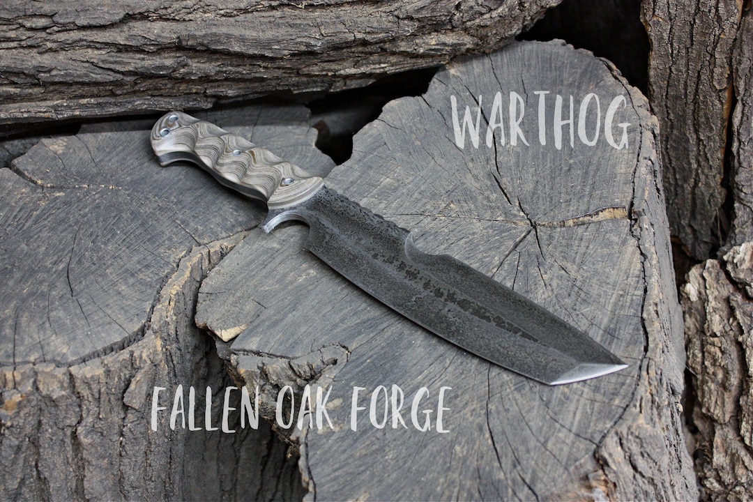 Handmade Fallen Oak Forge FOF "warthog" Full Tang Camp and Survival ...