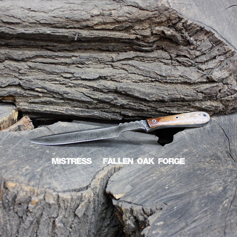Handcrafted Fallen Oak Forge FOF "mistress", Full Tang Knife - Etsy