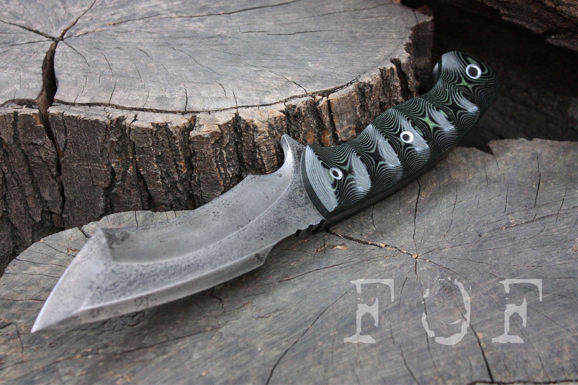 Handcrafted FOF Hellion Custom grind full tang tactical knife