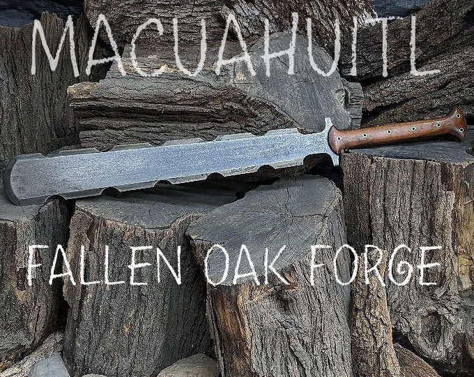 Handcrafted FOF Fallen Oak Forge "macuahuitl" Full Tang 36 Inch Mayan ...