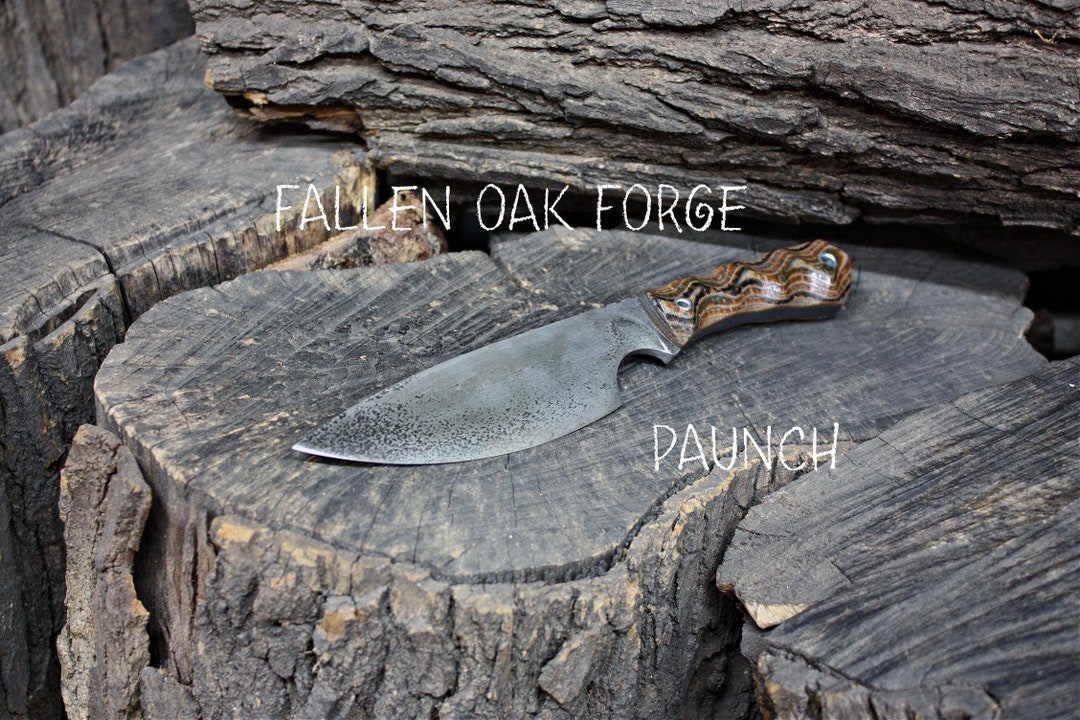 Handcrafted Fallen Oak Forge FOF "paunch", Full Tang Belly Knife - Etsy