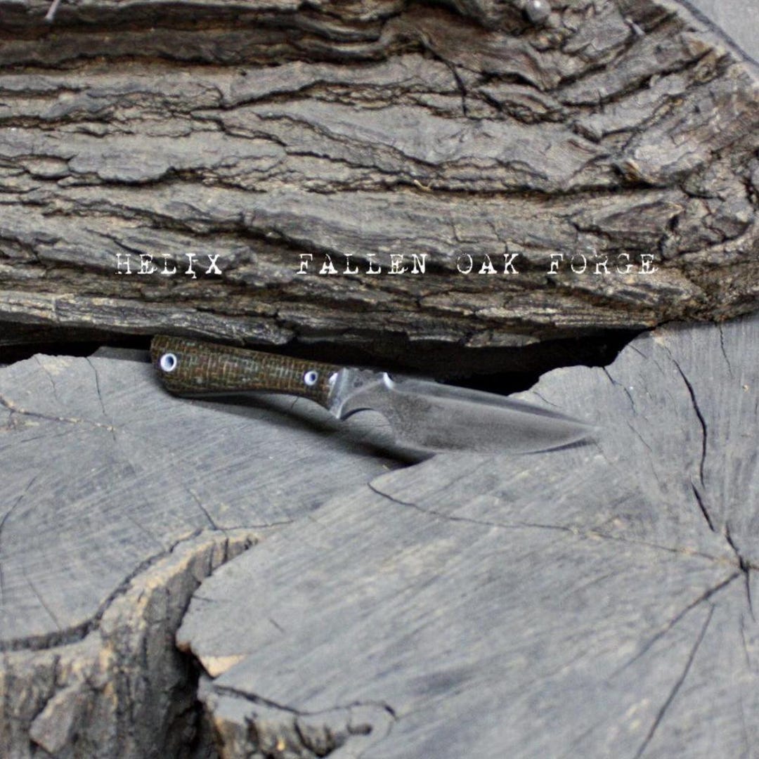 Handcrafted USA Made Fallen Oak Forge "helix" Fulltang Knife - Etsy