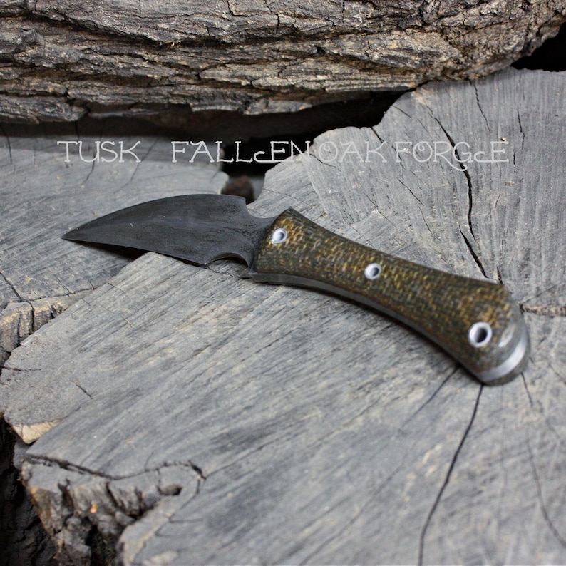 Handmade in the USA Fallen Oak Forge FOF "tusk" Full Tang Knife - Etsy