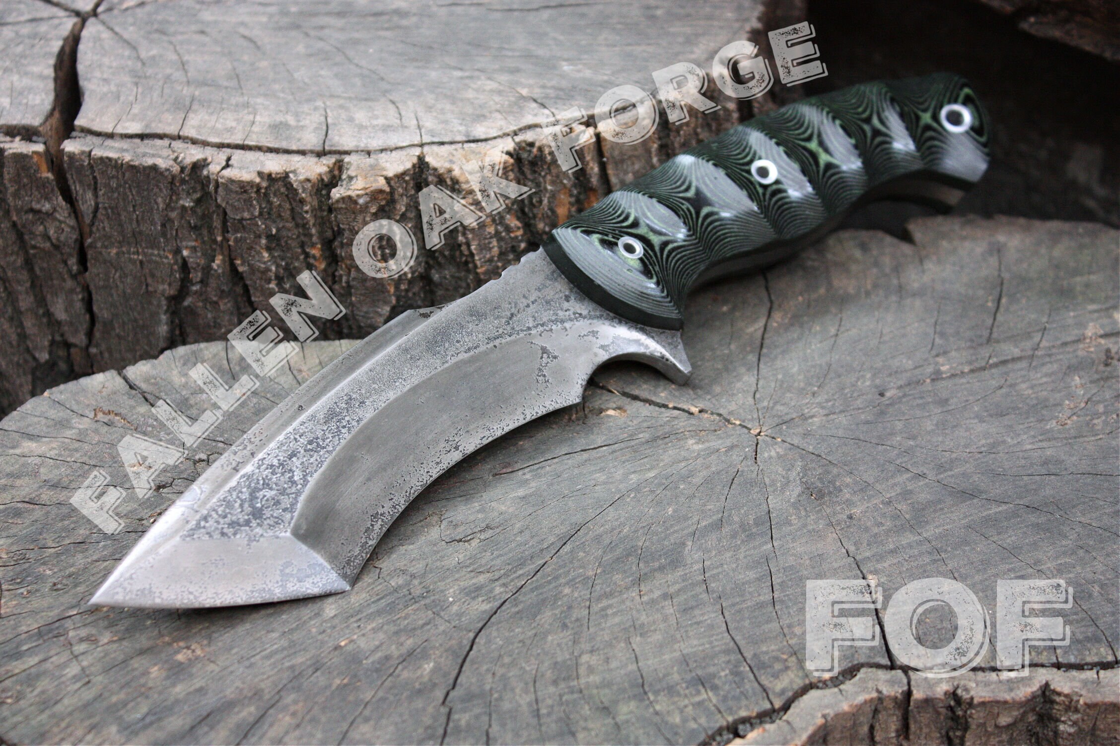 Handcrafted FOF Hellion Custom grind full tang tactical knife