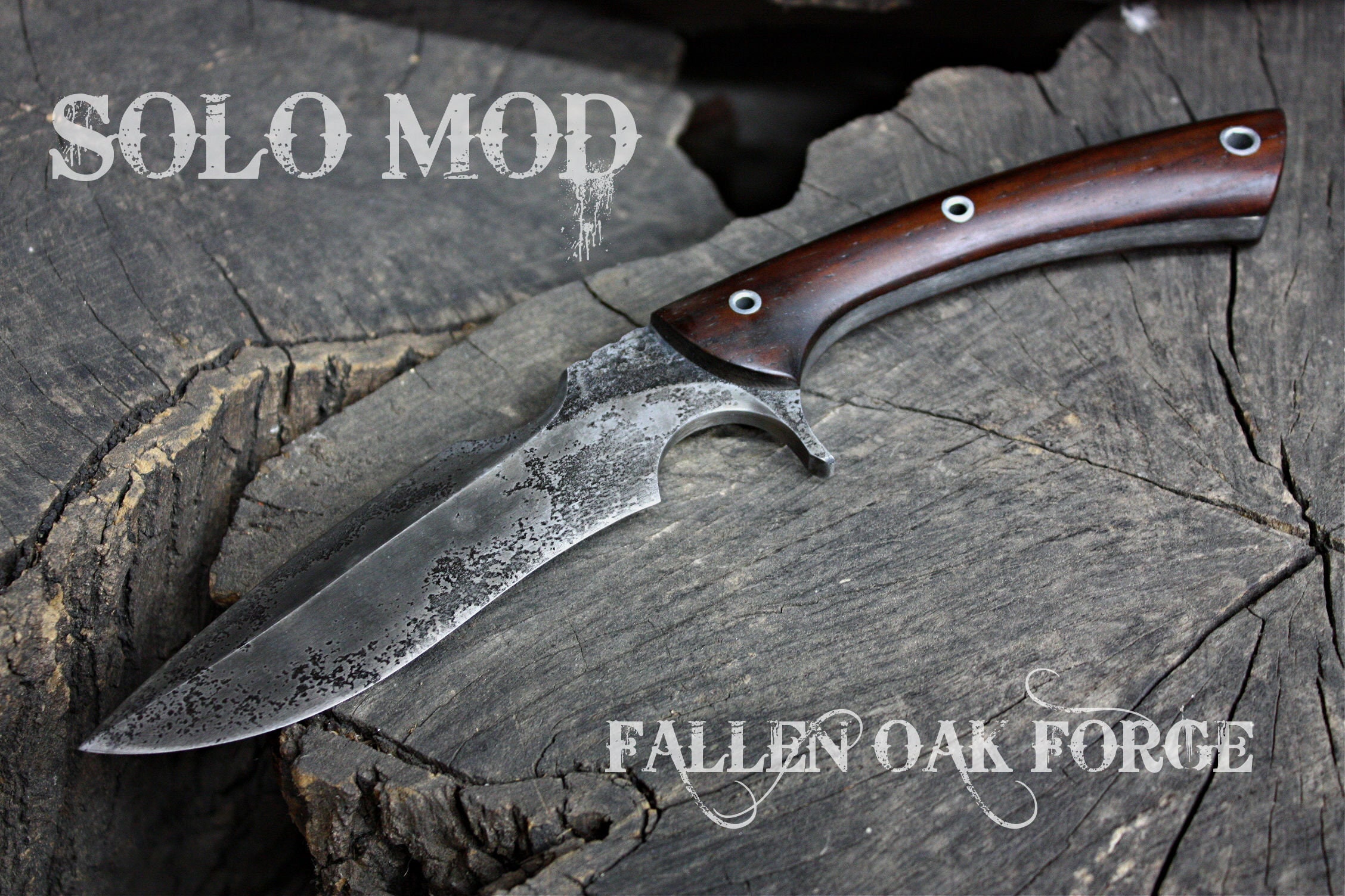 Handcrafted Fallen Oak Forge FOF Solo Mod, full tang hunting, tactical ...