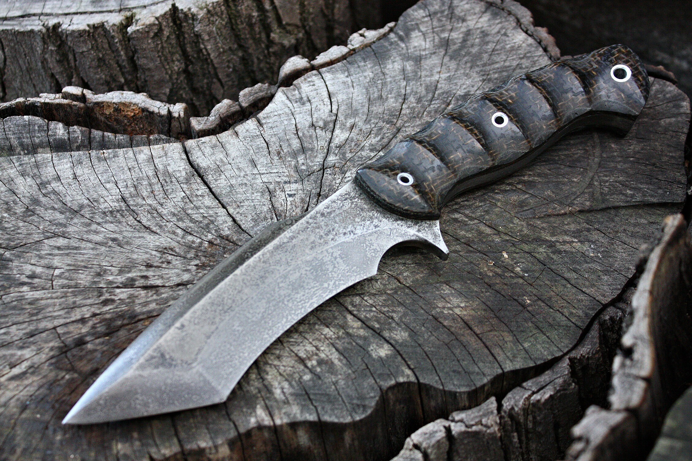 Handcrafted FOF Hellion Custom grind full tang tactical knife
