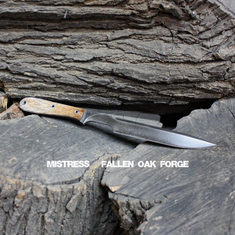 Handcrafted Fallen Oak Forge FOF "mistress", Full Tang Knife - Etsy