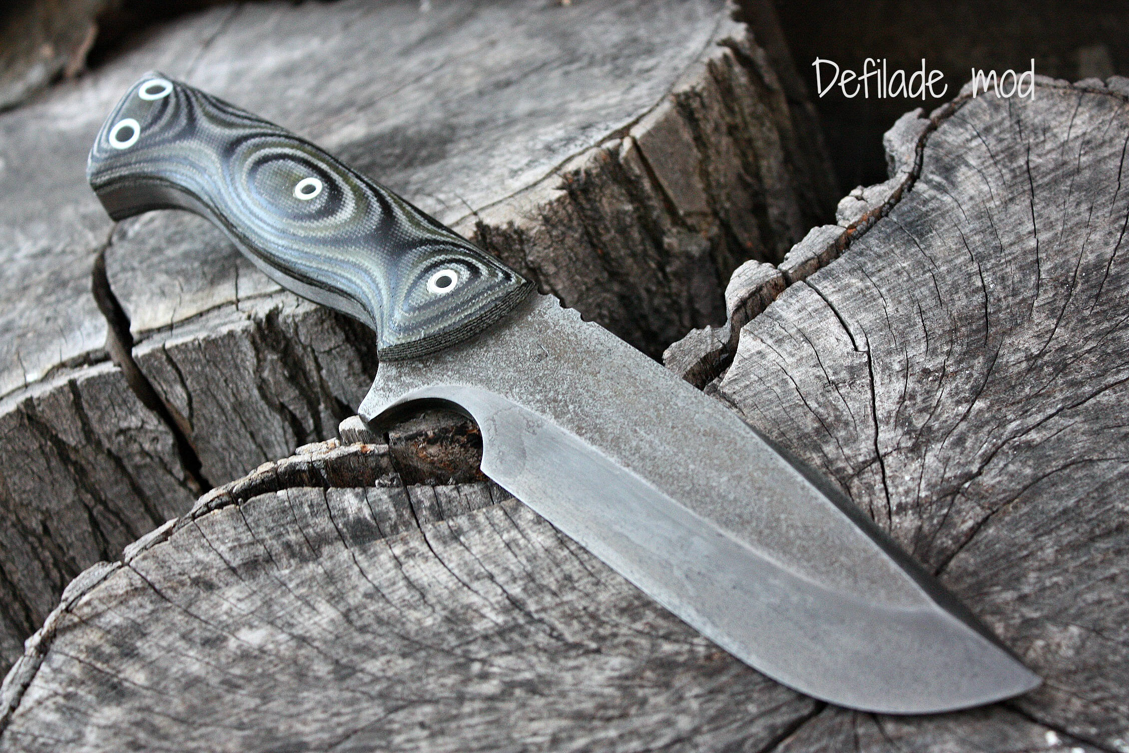 Handmade FOF Defilade mod fixed blade full tang working, hunting and ...