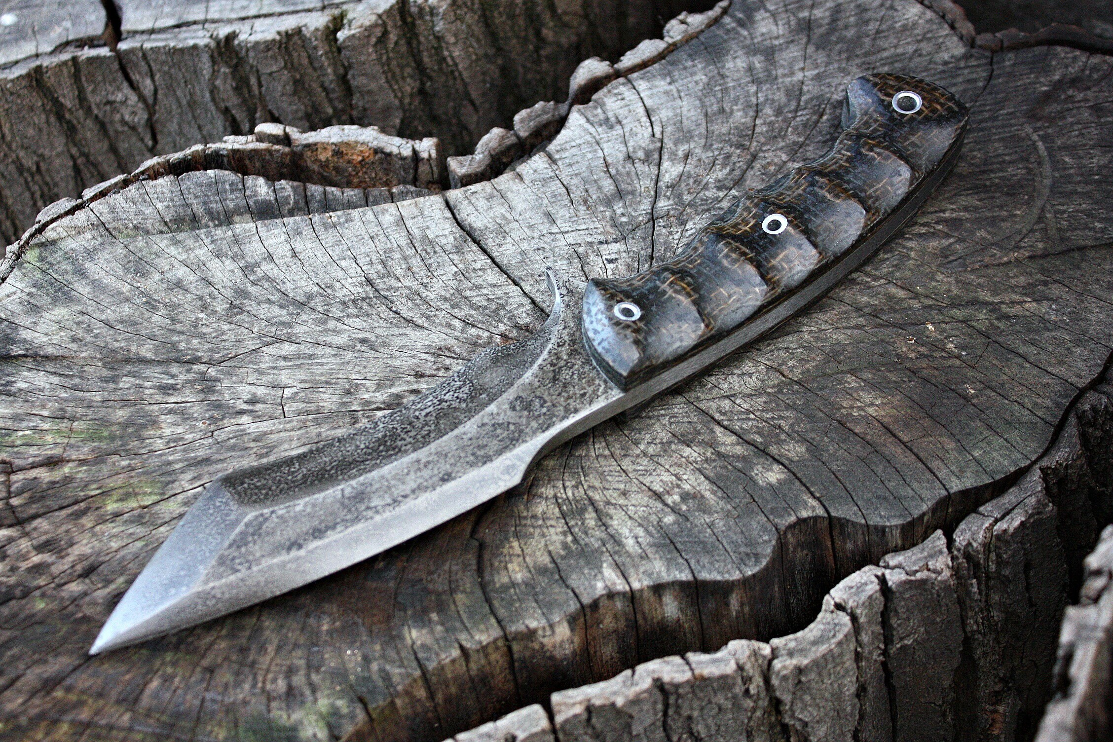 Handcrafted FOF Hellion Custom grind full tang tactical knife