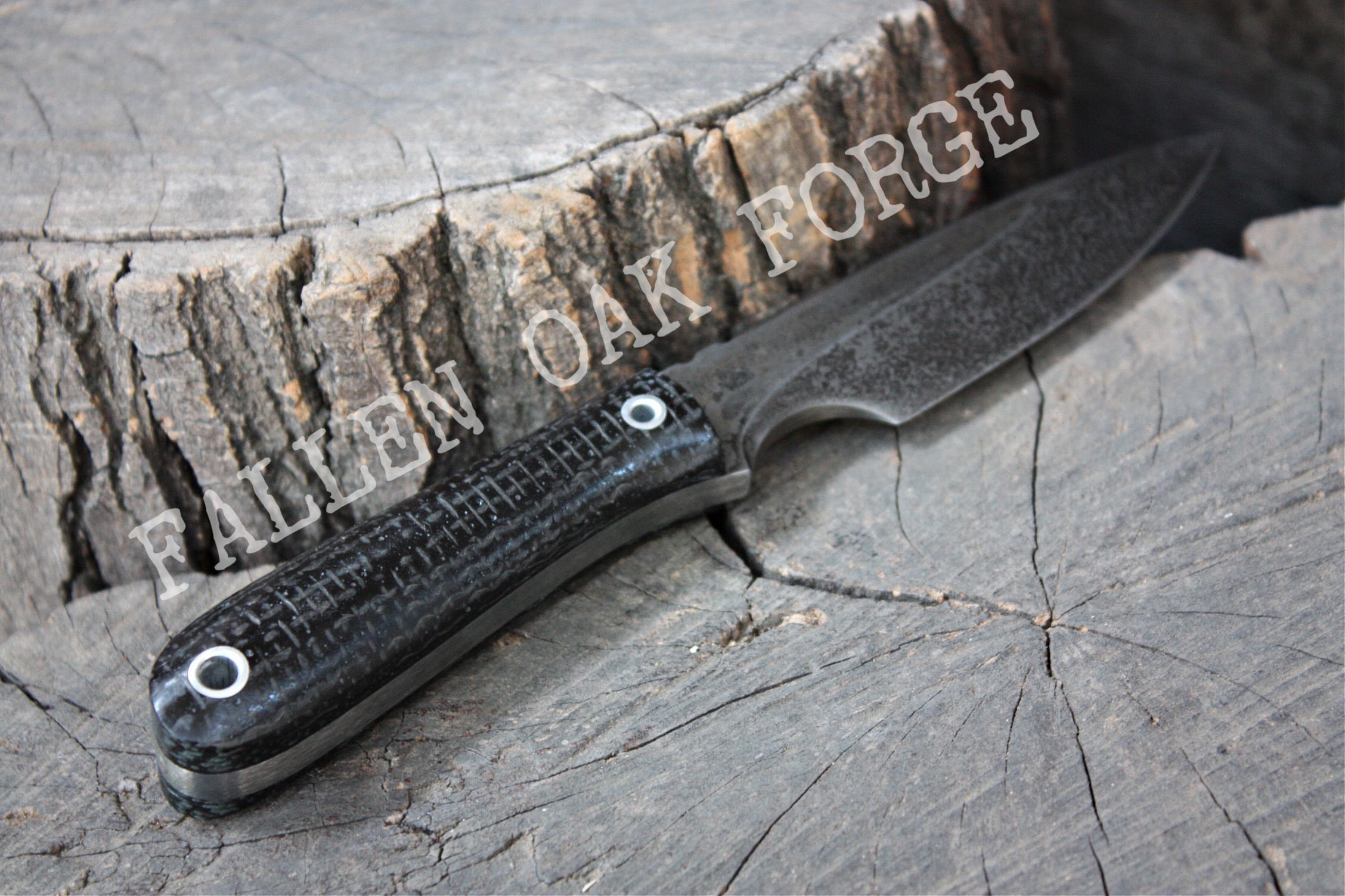 Handmade Fallen Oak Forge FOF 5to5 work, hunting, edc and survival knife