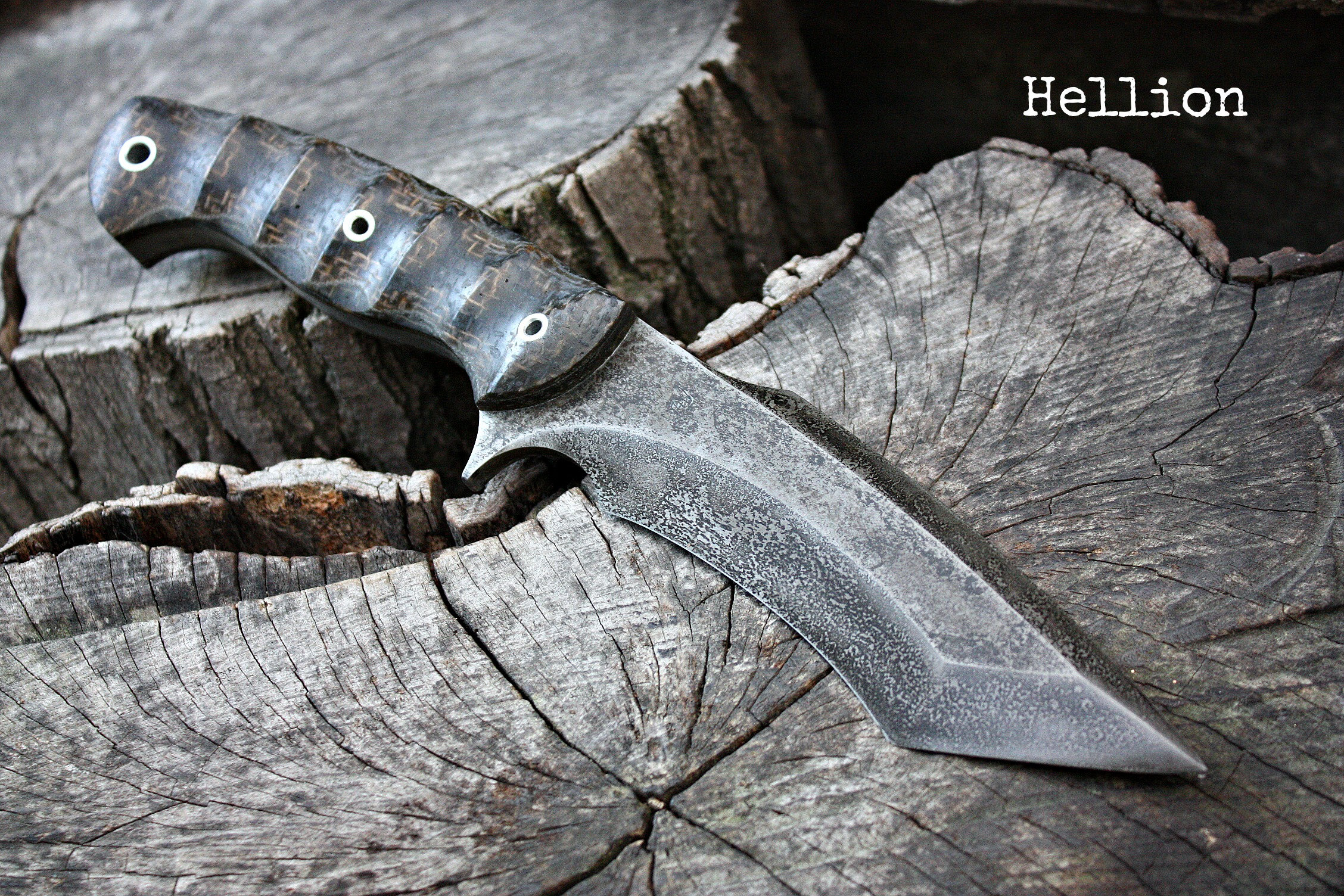 Handcrafted FOF Hellion Custom grind full tang tactical knife