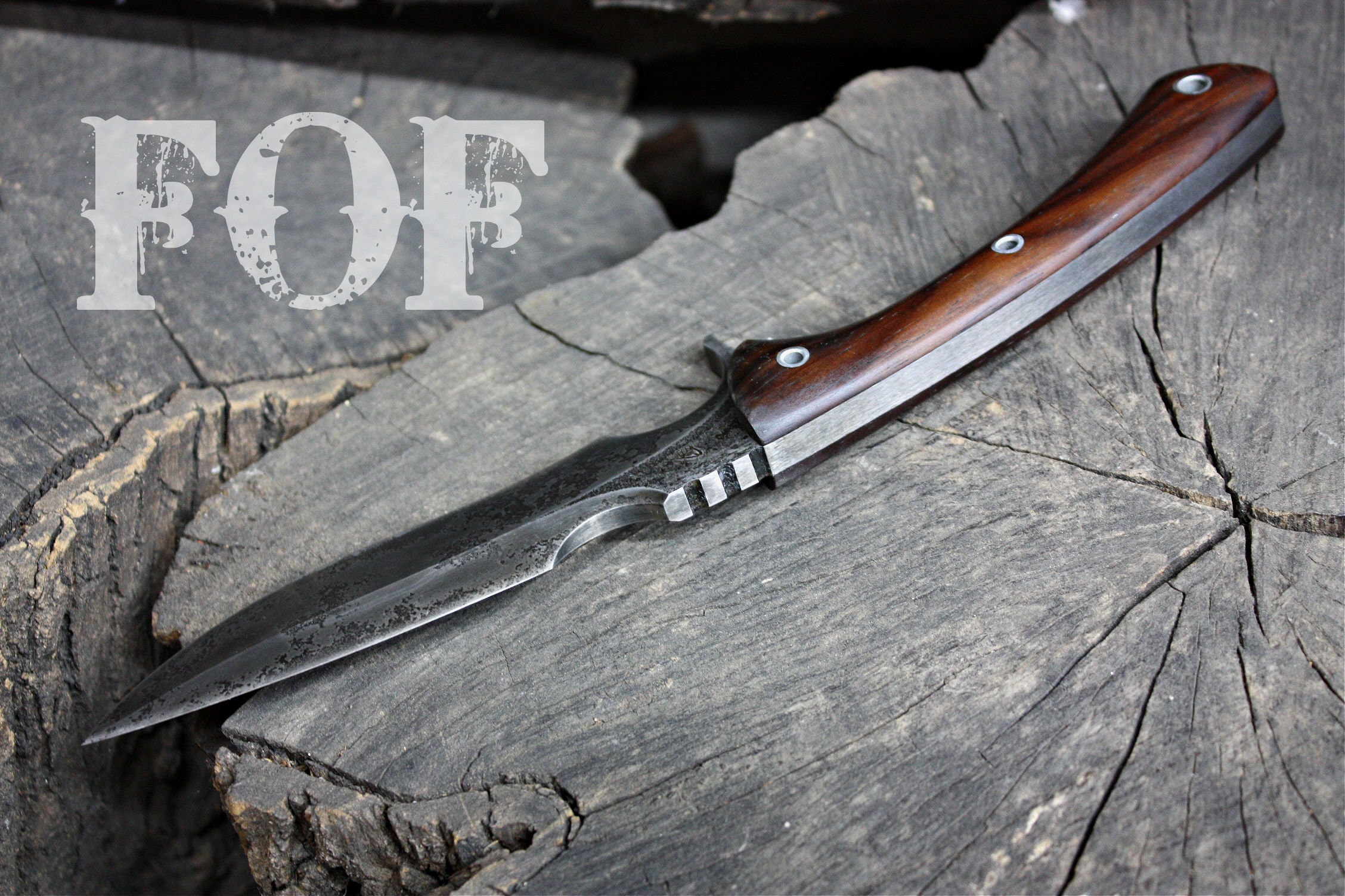 Handcrafted Fallen Oak Forge FOF Solo Mod, full tang hunting, tactical ...