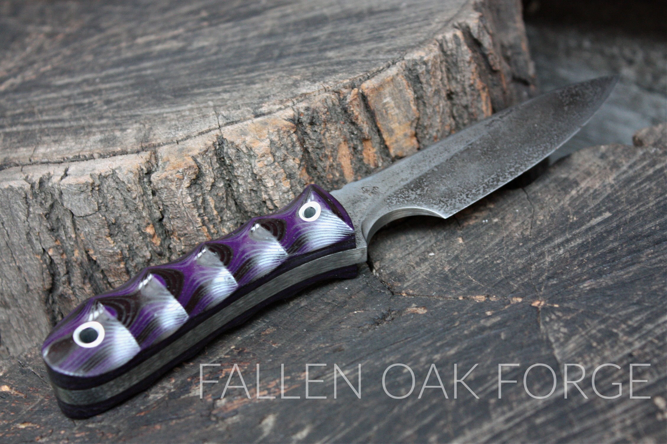 Handmade Fallen Oak Forge FOF 5to5 work, hunting, edc and survival knife