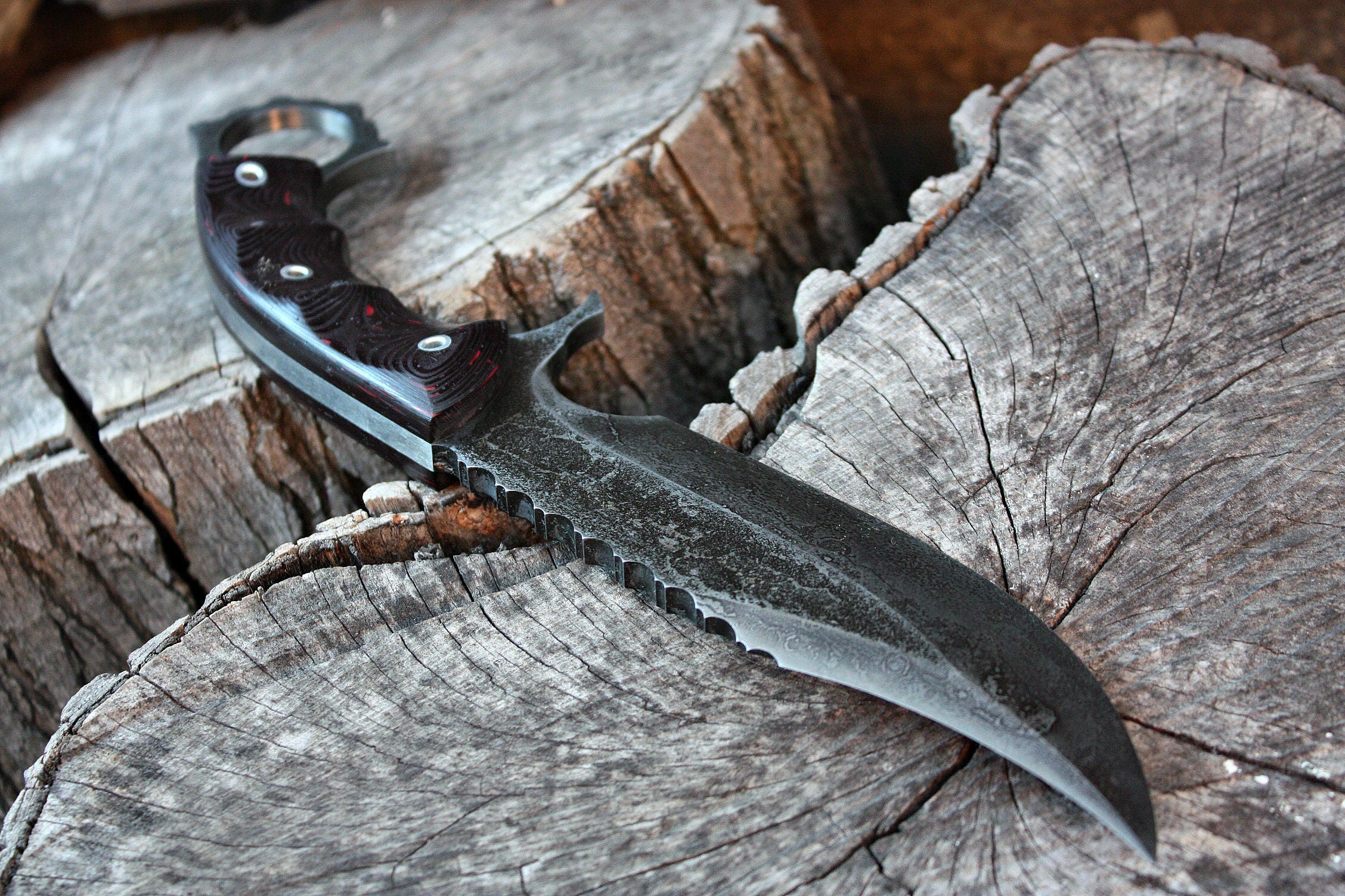 Handcrafted FOF Drifter, survival ring blade