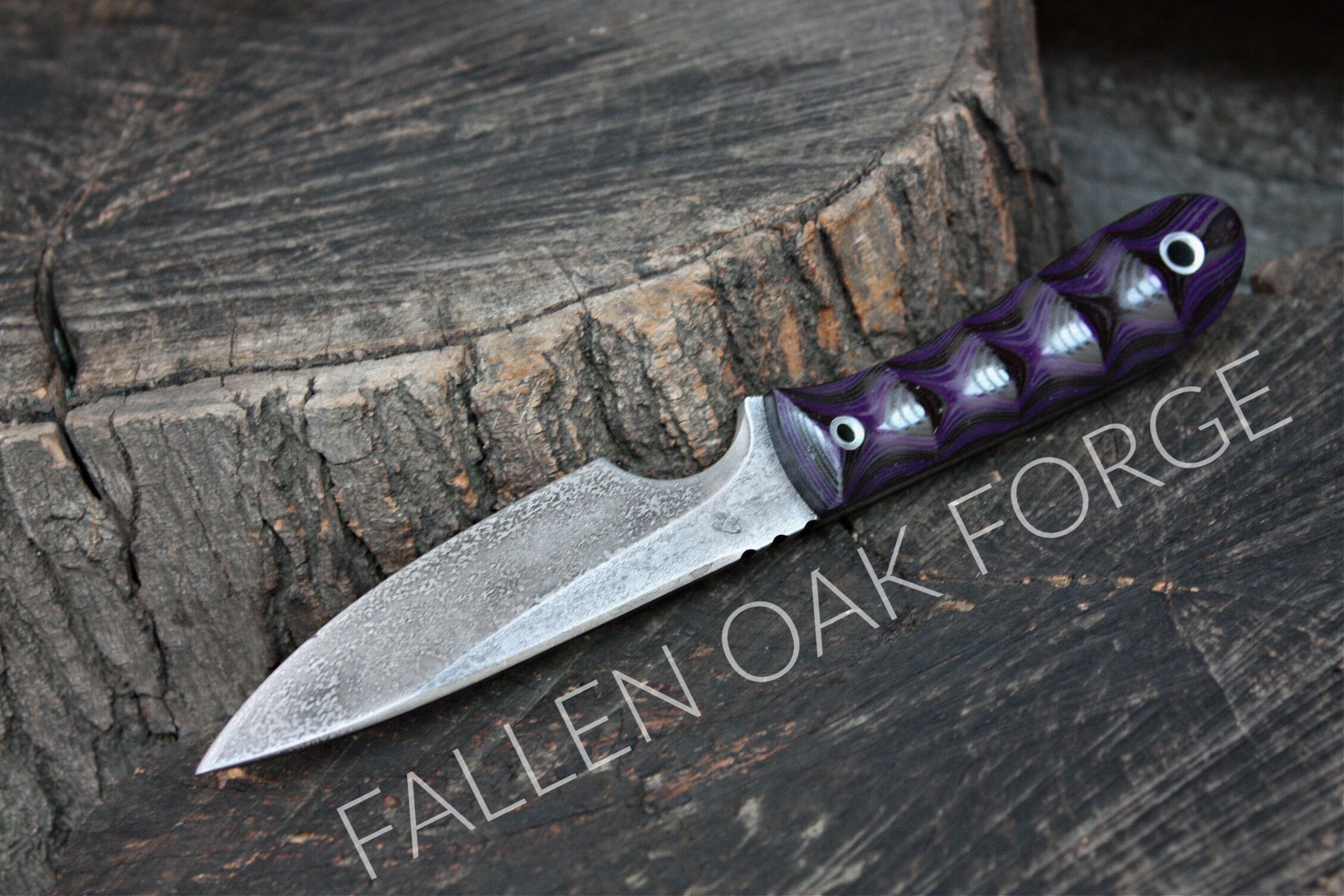 Handmade Fallen Oak Forge FOF 5to5 work, hunting, edc and survival knife