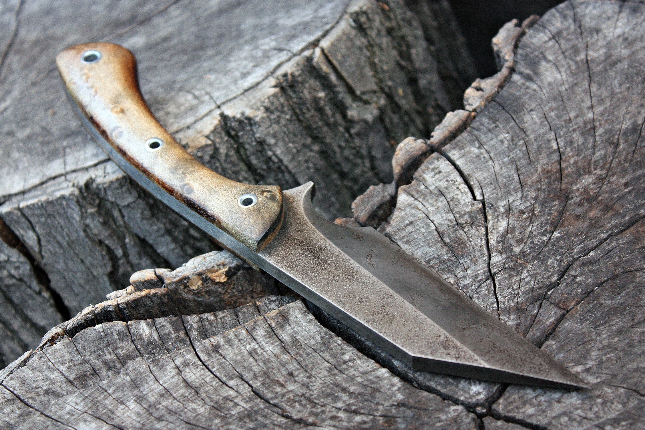 Handmade FOF Solo II mod working, hunting and survival knife