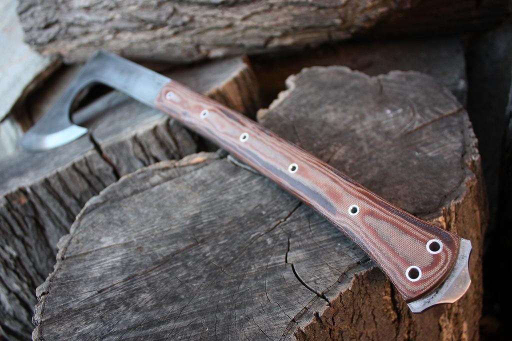 Handcrafted FOF Red Aegis Francisca inspired full tang tactical axe