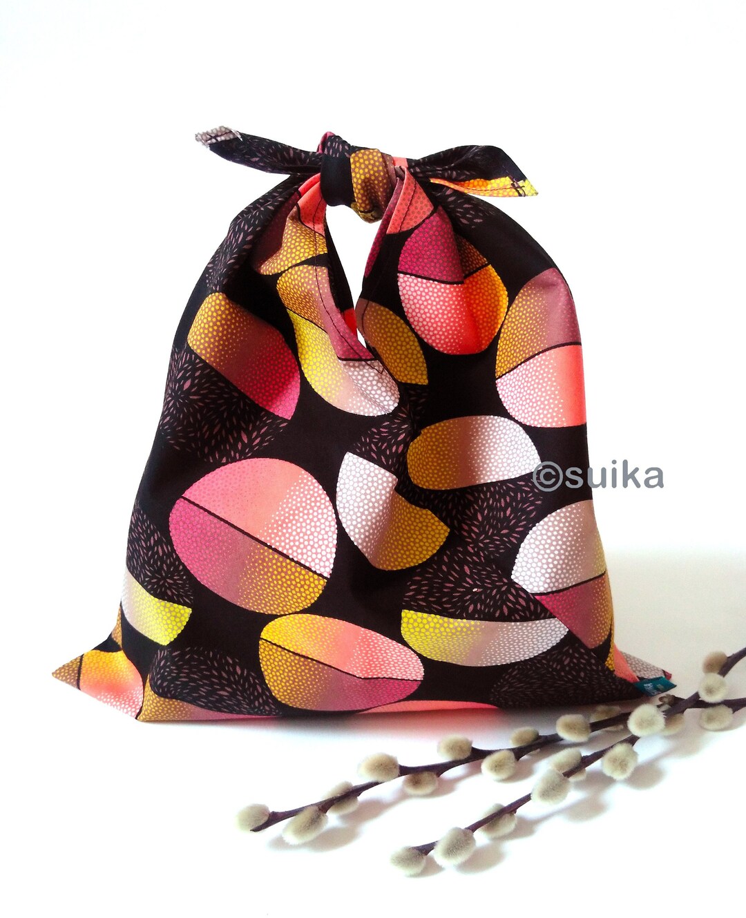 Japanese Origami Bag / Azuma Bag / Bento Bag / African Wax Fabric ...