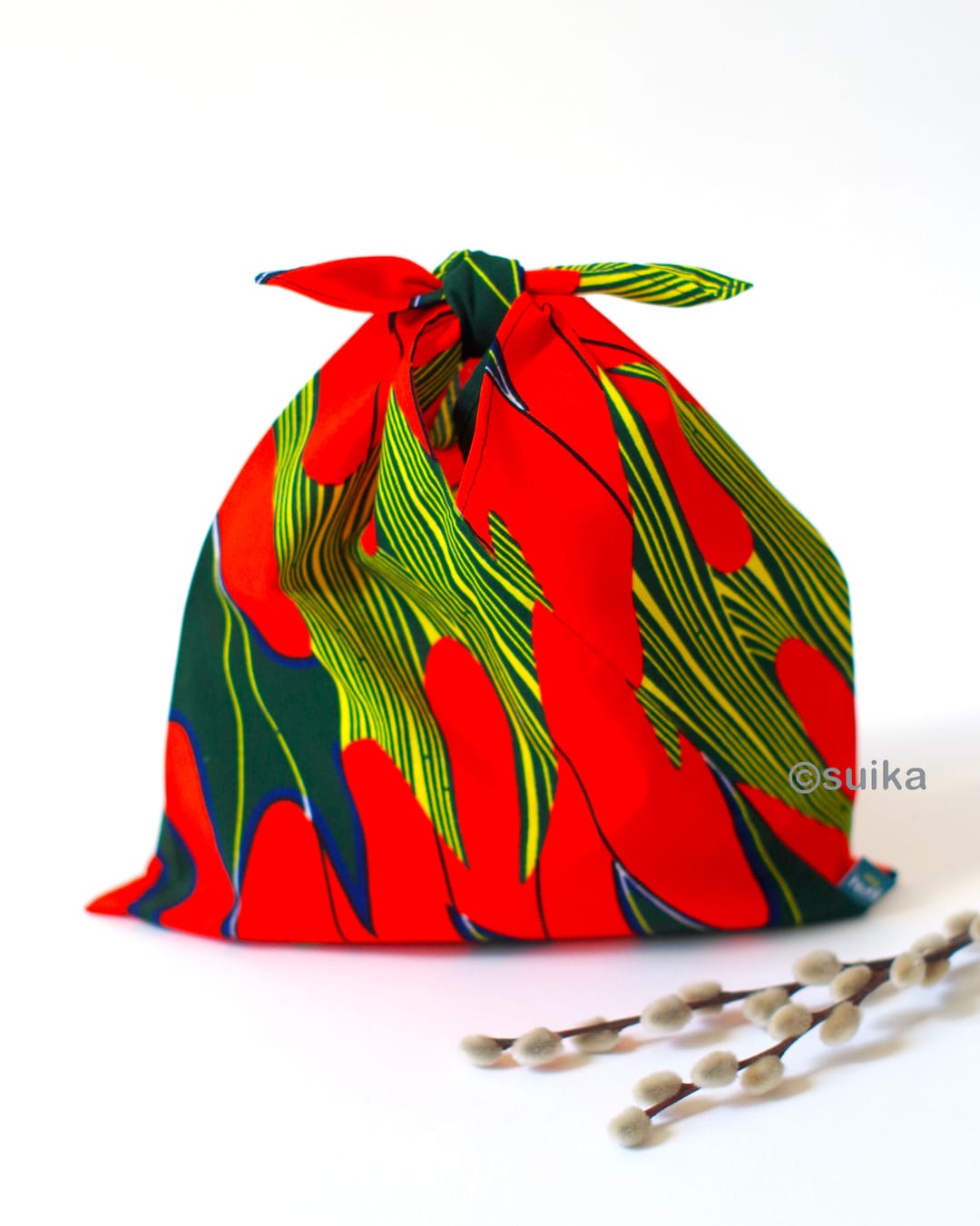 Japanese Origami Bag / Azuma Bag / Bento Bag / African Wax Fabric ...