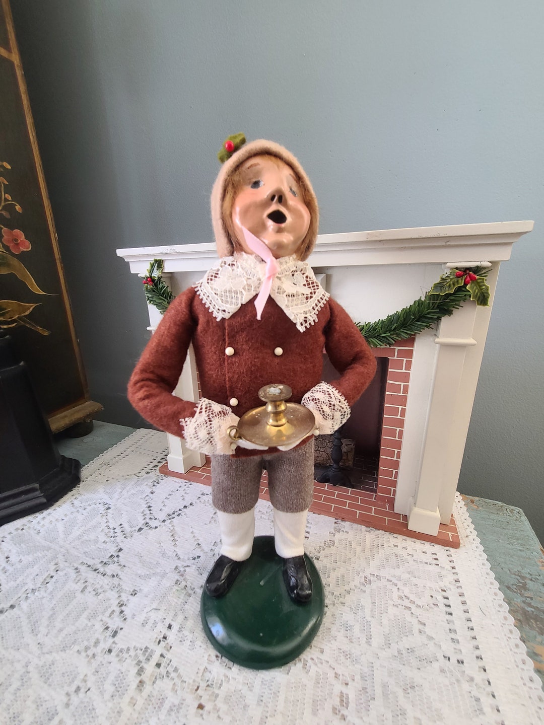 SALE Little Boy Holding Candle Chamber Stick Missing Candle Adorable ...