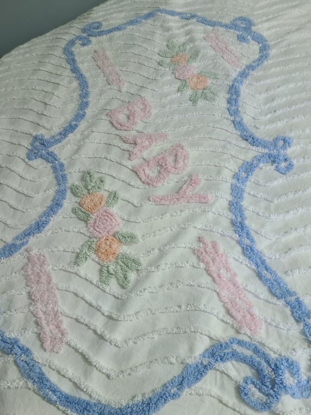 Darling Baby Fresh Washed Chenille Spread Perfect to Use or Cut - Etsy