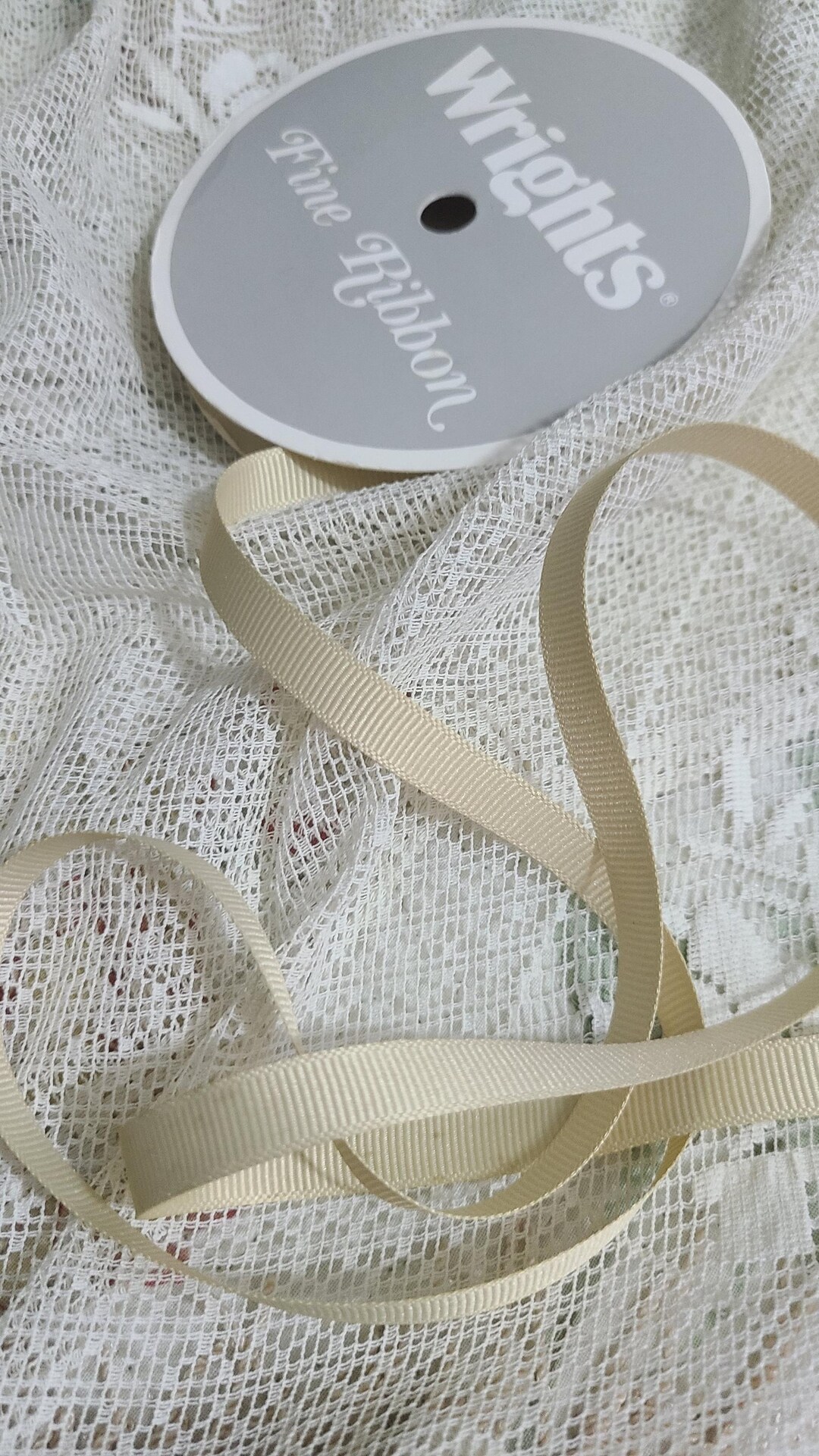 5 Yard Length 100 Perc Poly Cream Grosgrain Ribbon 3 8th Wide - Etsy