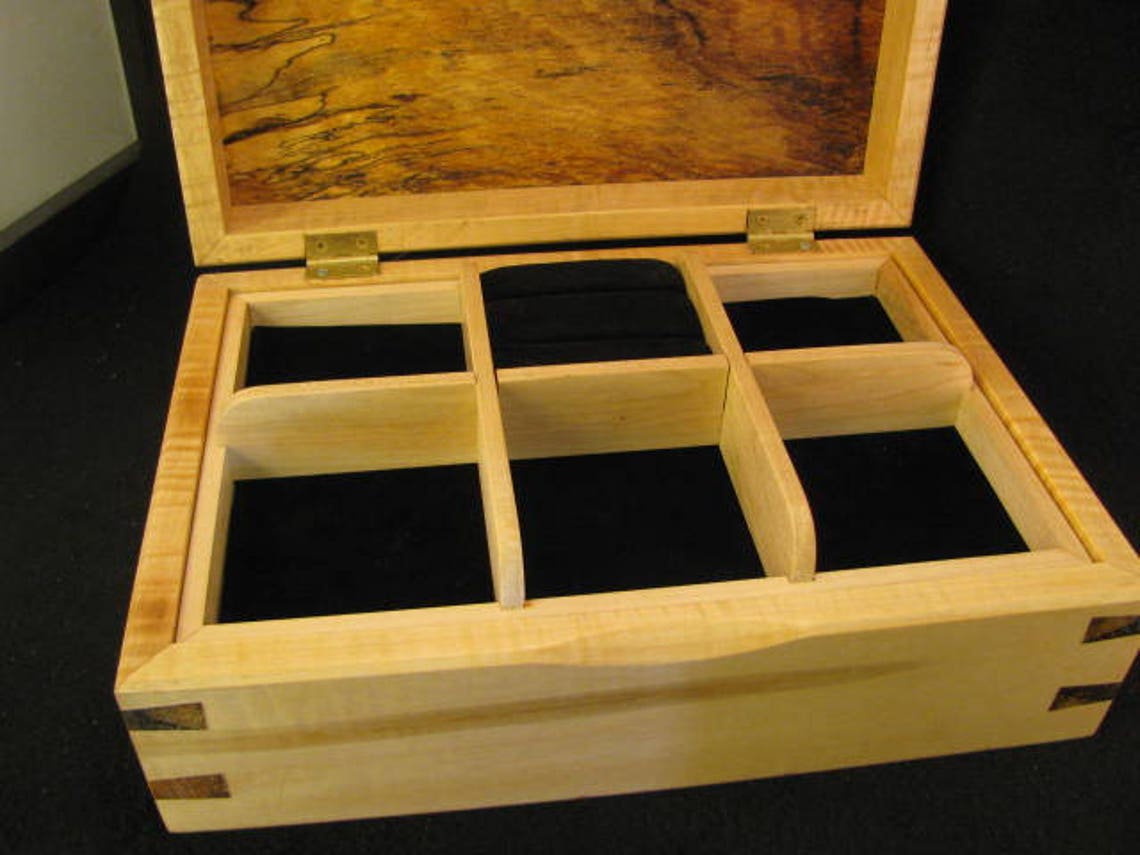 Jewelry / Keepsake Box With Removable Divided Tray - Etsy