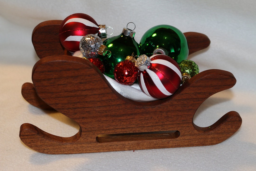 Small Table Top Sleigh Made of Texas Mesquite Wood, 9.25 Inches ...